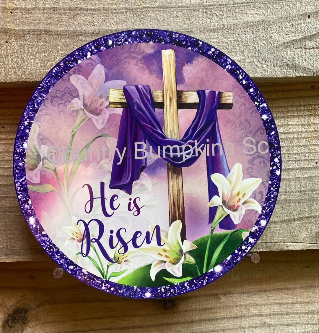 He is Risen Wreath Sign Wreath Attachment Wreath Supplies Craft ...