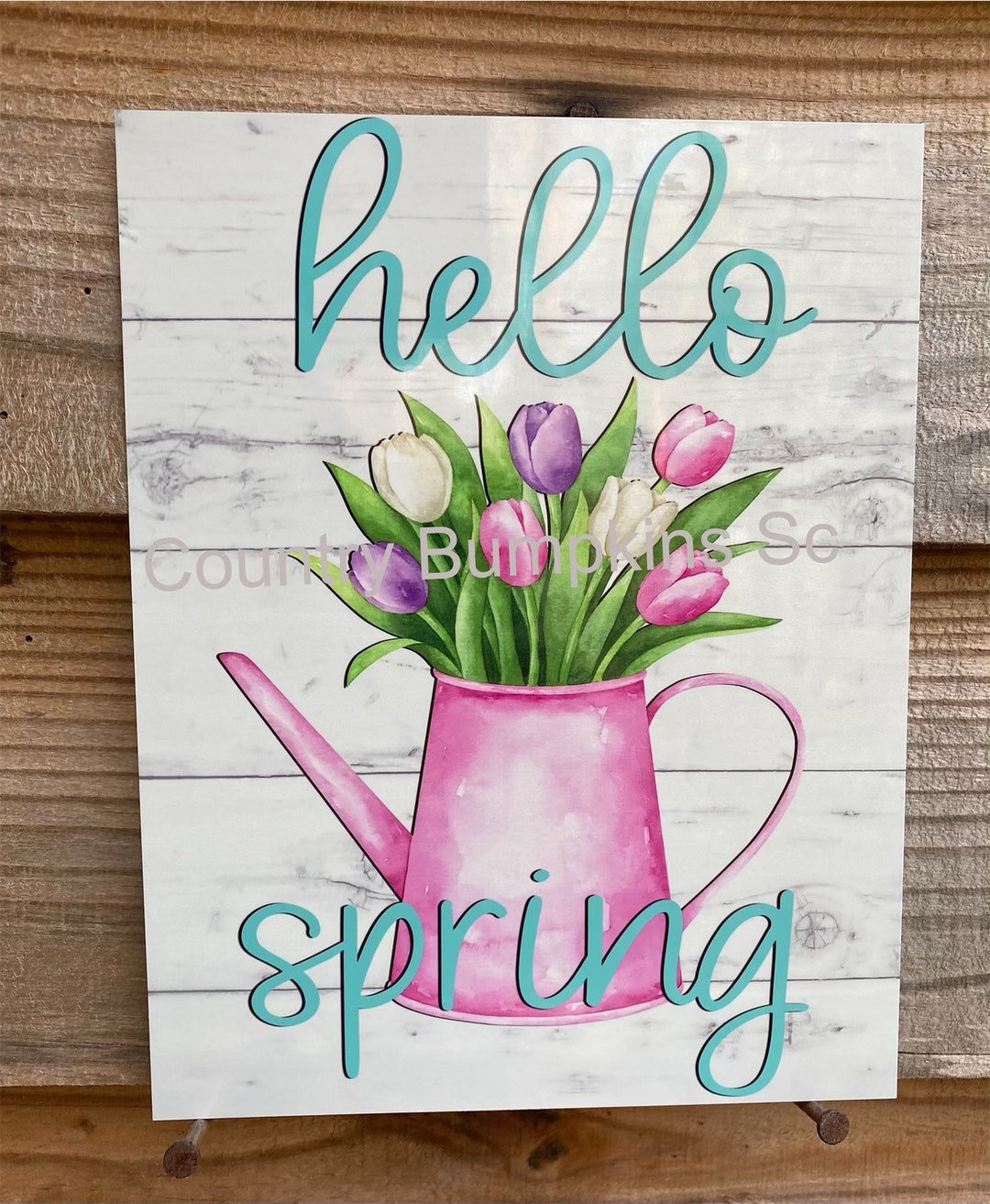 Hello Spring Sign Decor Wreath Sign Wreath Attachment Wreath Supplies ...