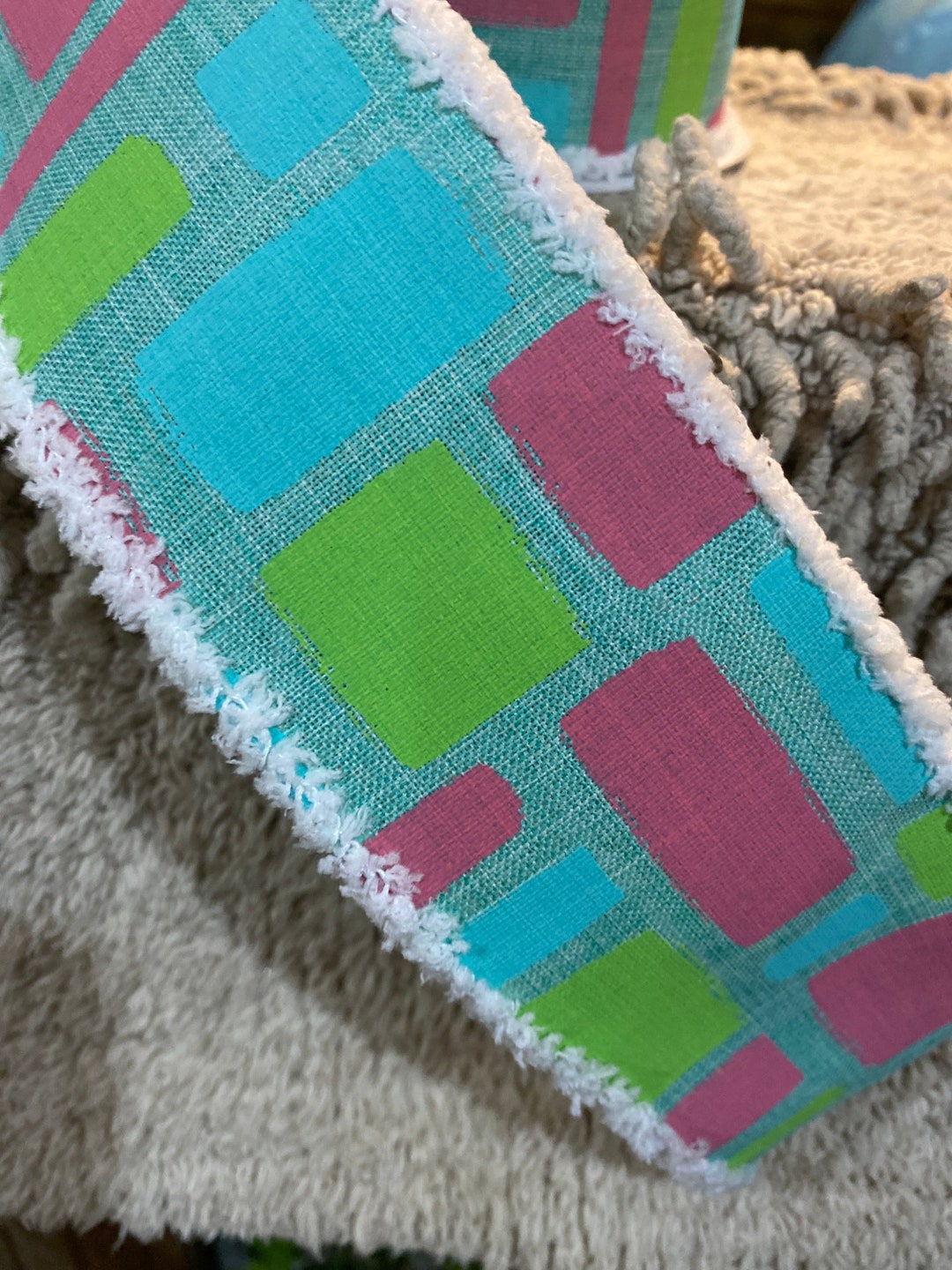 Spring Ribbon Striped Ribbon Summer Ribbon Wreath Ribbon Wreath ...