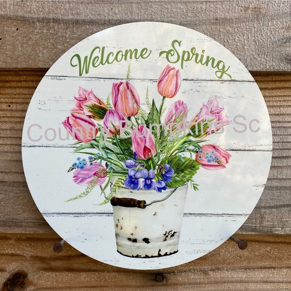 Spring Wreath Signs - Etsy