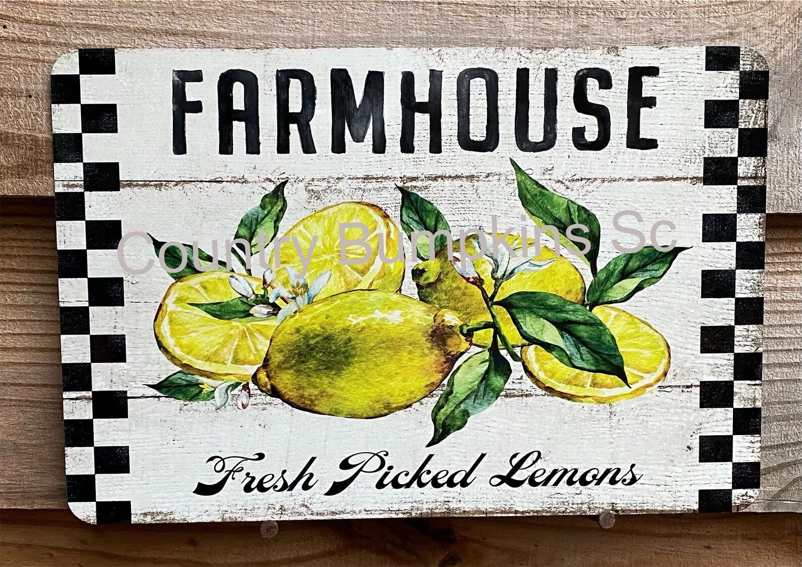 Farmhouse Fresh Picked Lemons Sign Decor Wreath Sign Wreath - Etsy
