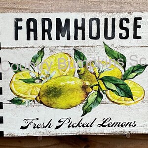 Farmhouse Fresh Picked Lemons Sign Decor Wreath Sign Wreath - Etsy