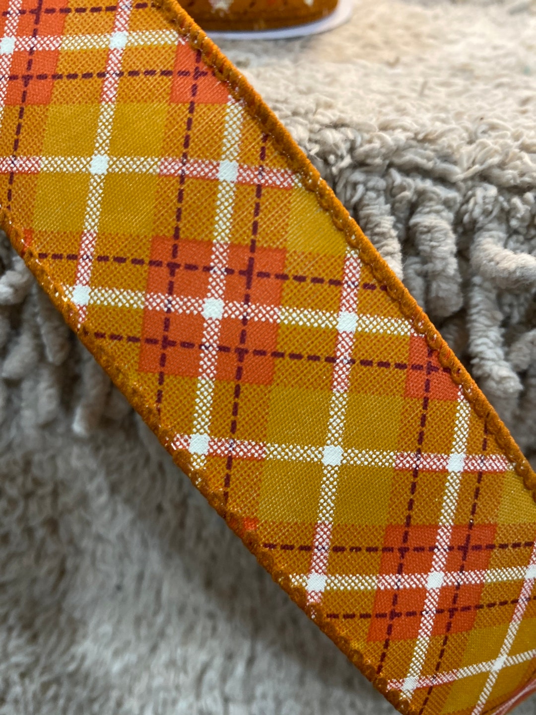 Fall Ribbon Plaid Ribbon Wreath Ribbon Wreath Supplies Craft Supplies ...