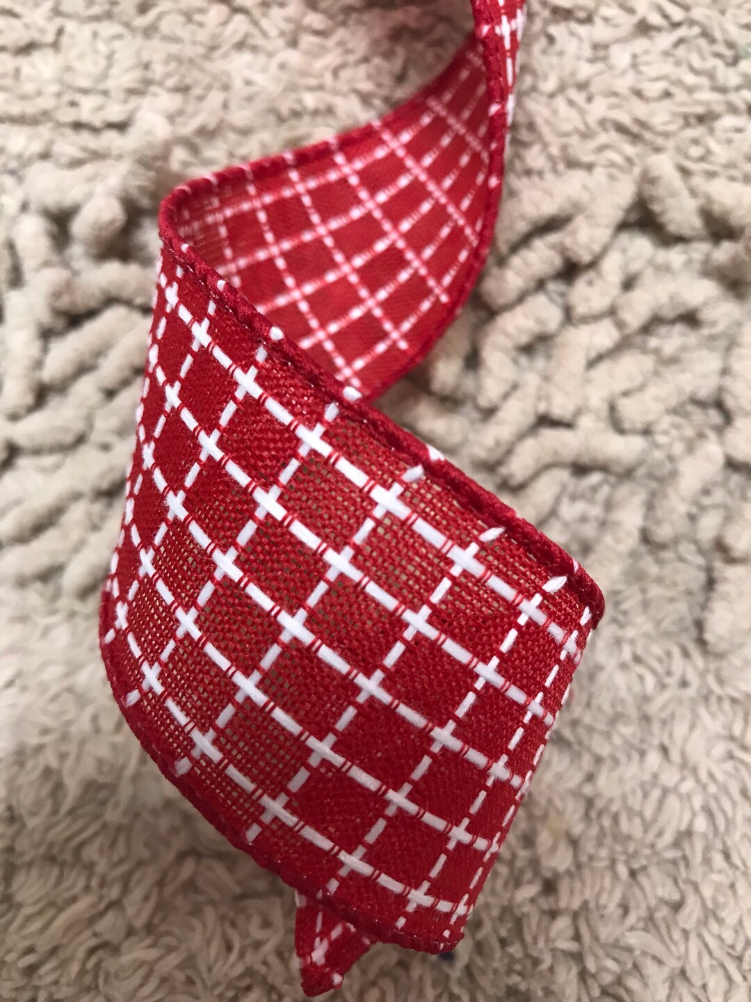 Spring Ribbon Plaid Ribbon Summer Ribbon Wreath Ribbon Wreath Supplies ...