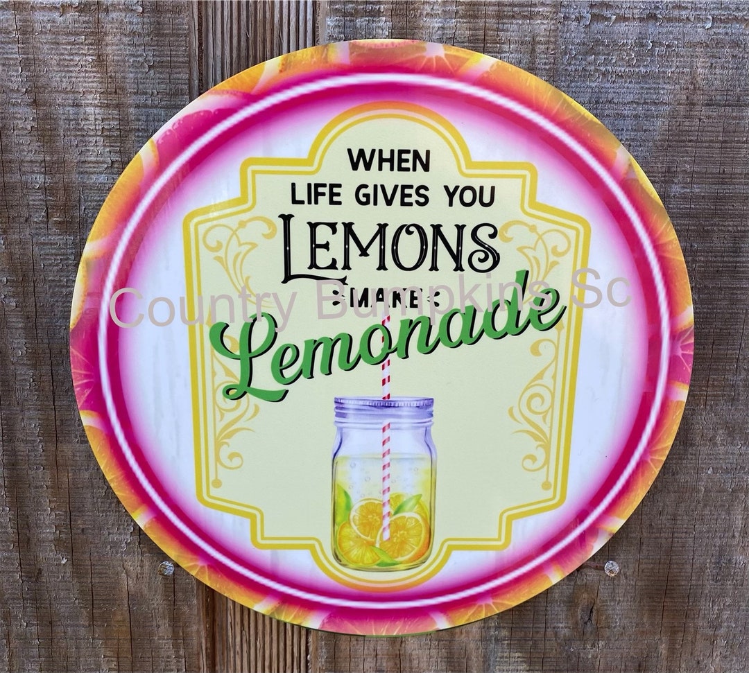 When Life Gives You Lemons Make Lemonade Sign Farmhouse Decor Wreath ...