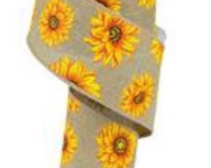 Sunflower Ribbon Fall Ribbon Fall Sunflower Ribbon Wreath Supplies ...