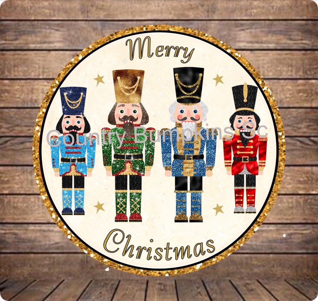 Nutcracker Sign Farmhouse Decor Wreath Sign Wreath Attachment Wreath ...