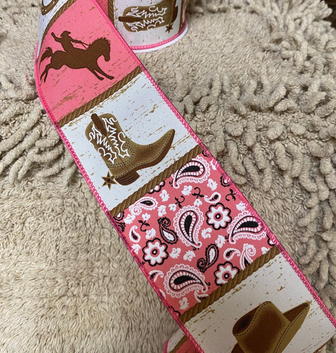 Bandanna Ribbon Western Ribbon Cowboy Ribbon Wreath Supplies Craft ...