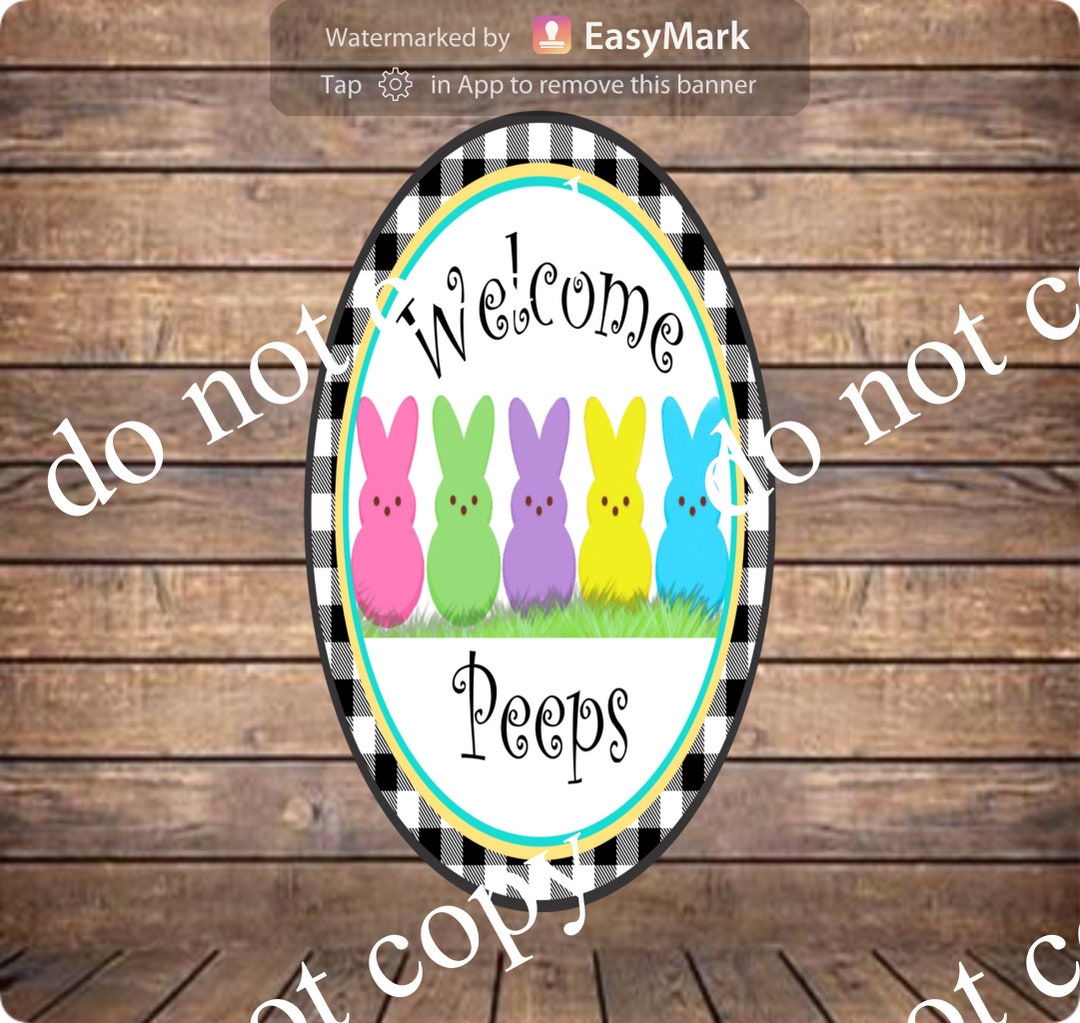 Welcome Peeps Sign Decor Wreath Sign Wreath Attachment Wreath Supplies ...