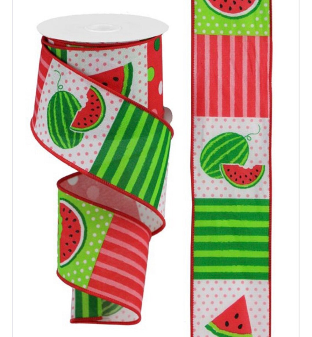 Watermelon Ribbon Summer Ribbon Craft Ribbon Craft Supplies Wreath ...