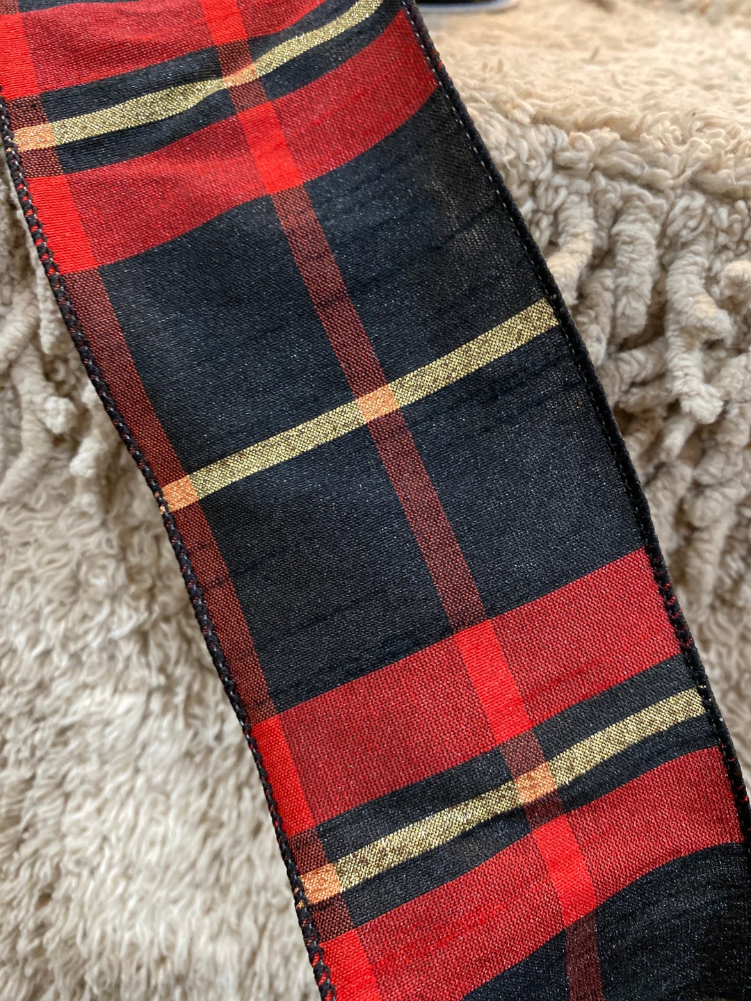 Plaid Ribbon Spring Ribbon Craft Supplies Ribbon Wreath Ribbon Wreath ...