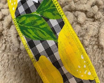 Lemon Ribbon Summer Ribbon Wreath Ribbon Wreath Supplies Craft | Etsy