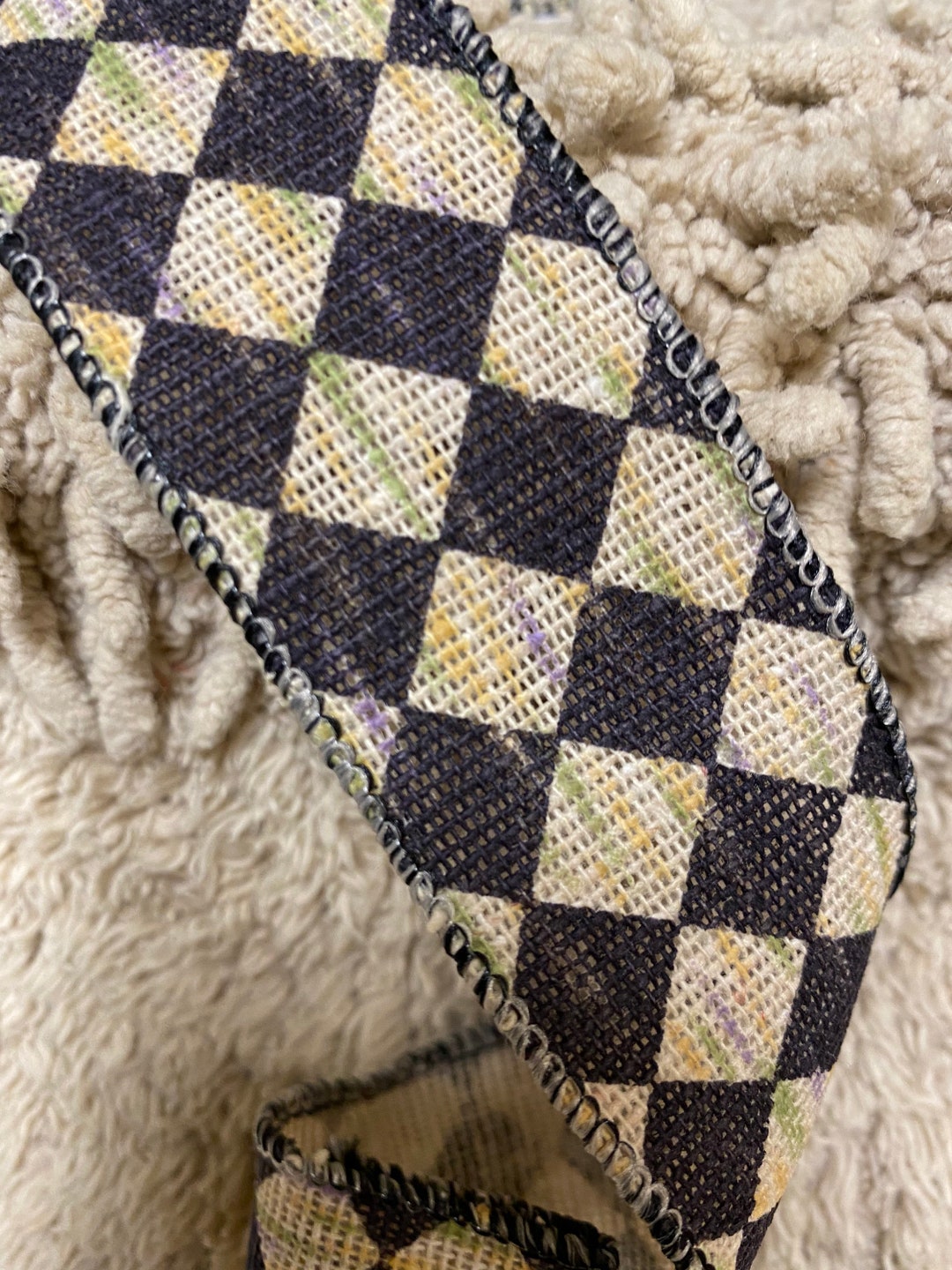 Harlequin Ribbon, Wreath Ribbon, Ribbon, Wreath Supplies, Craft ...