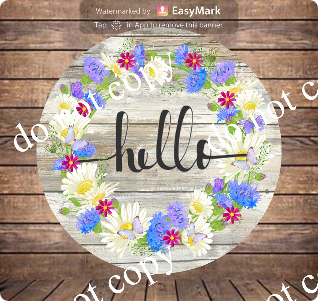 Hello Sign Wreath Sign Wreath Attachment Wreath Supplies Craft Supplies ...