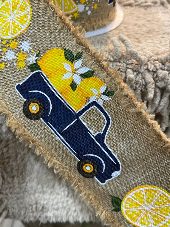 Lemon Ribbon Summer Ribbon Wreath Ribbon Wreath Supplies Craft - Etsy