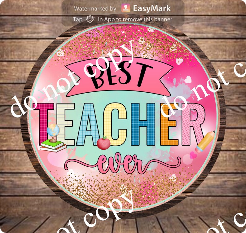Best Teacher Ever Sign Farmhouse Decor Wreath Sign Wreath - Etsy