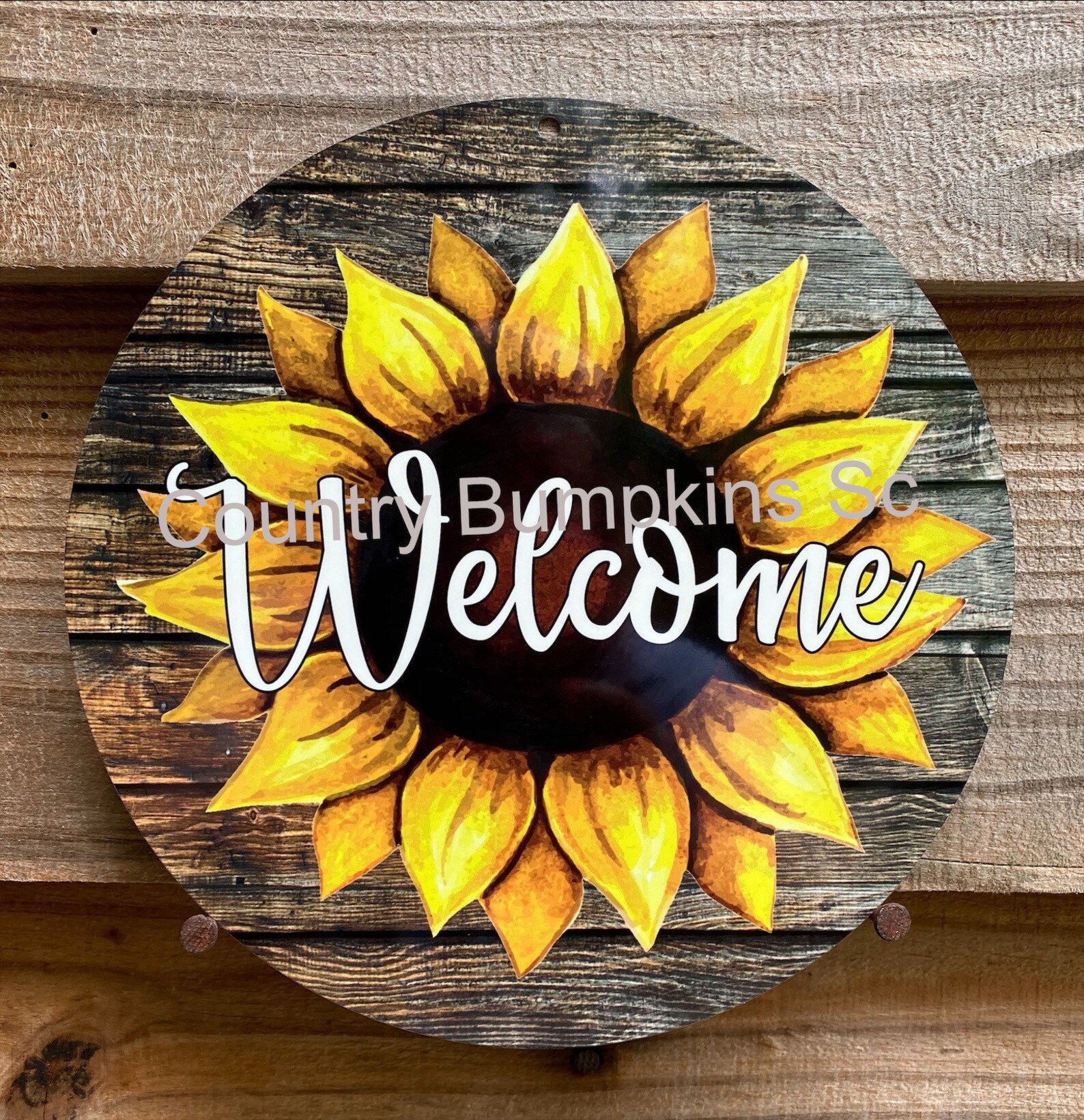 Welcome Sign With Sunflower Farmhouse Decor Wreath Sign Wreath ...