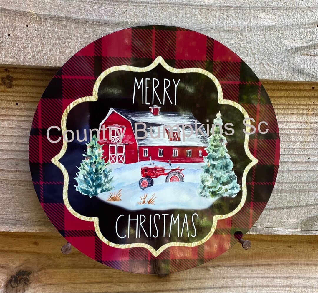 Merry Christmas Sign Farmhouse Decor Wreath Sign Wreath Attachment ...