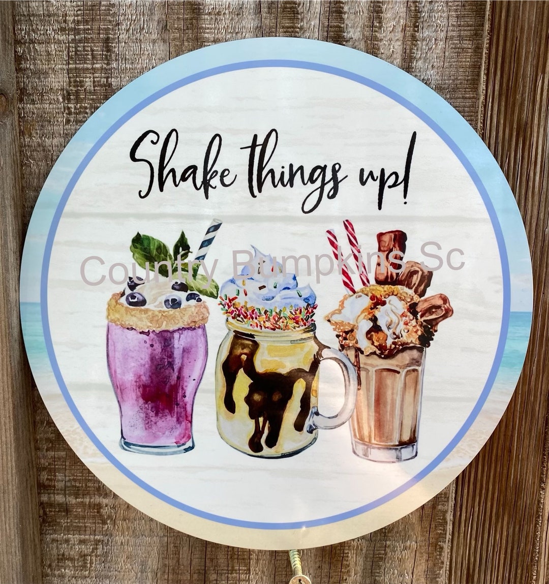 Shake Things up Sign Farmhouse Decor Wreath Sign Wreath Attachment ...