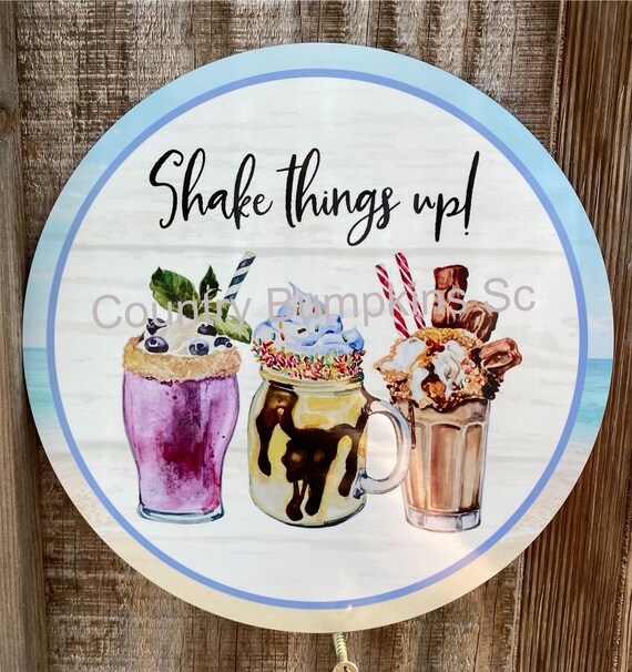 Shake Things up Sign Farmhouse Decor Wreath Sign Wreath | Etsy