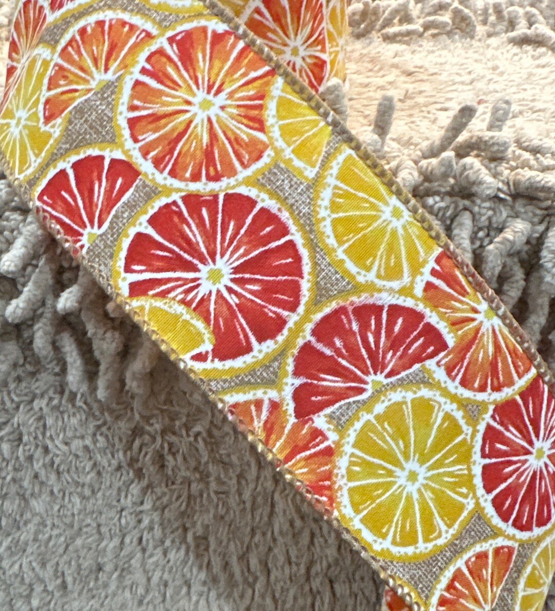 Lemon Ribbon Summer Ribbon Wreath Ribbon Wreath Supplies Craft Ribbon ...