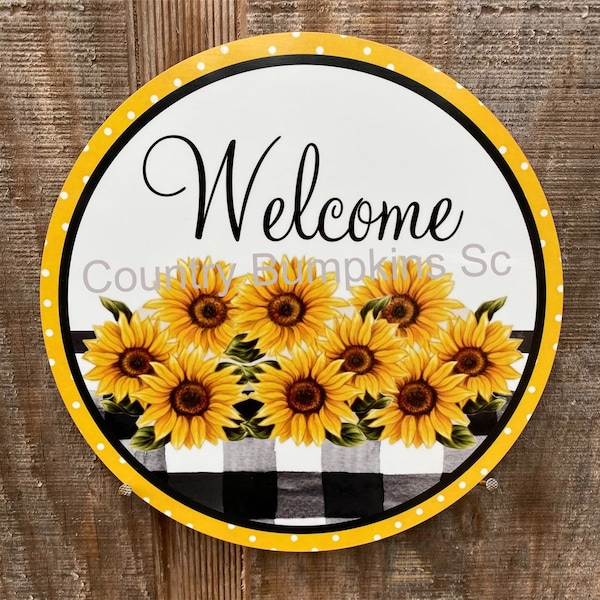Sunflower Wreath Sign Attachment - Etsy