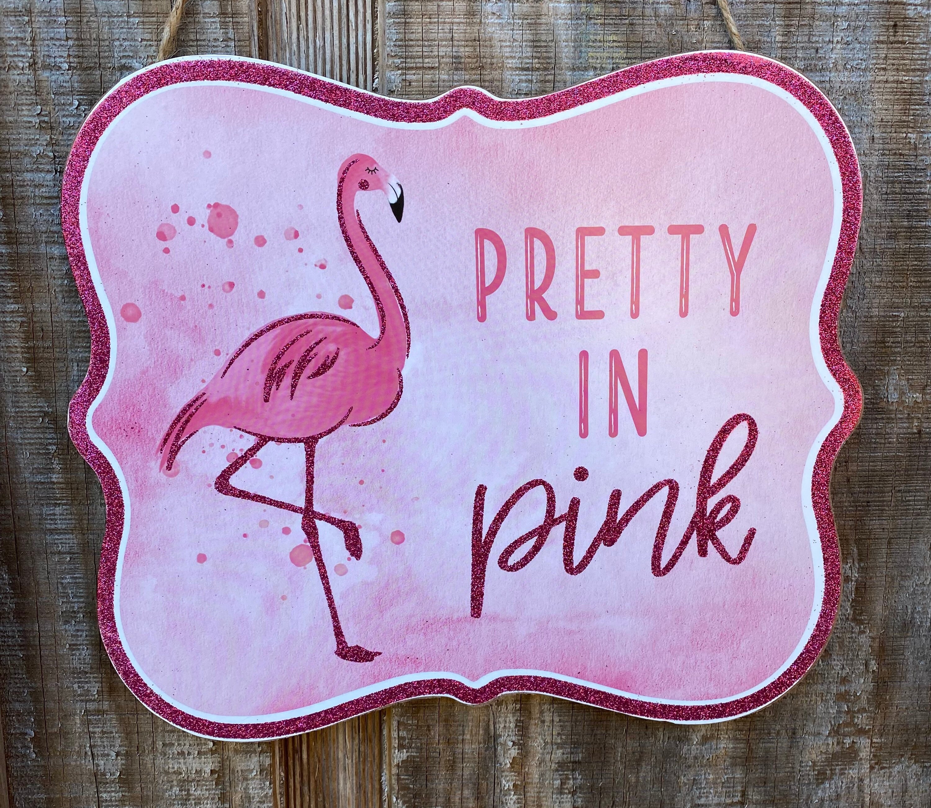 Pretty in Pink Sign Wreath Attachment Wreath Supplies Craft Supplies ...