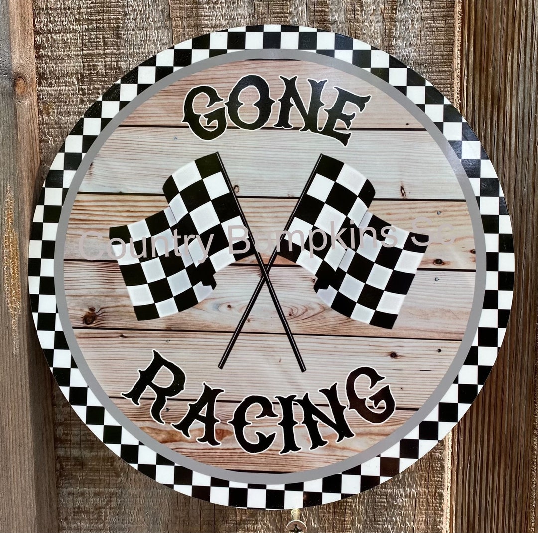 Gone Racing Sign Wreath Sign Wreath Attachment Wreath Supplies Craft ...