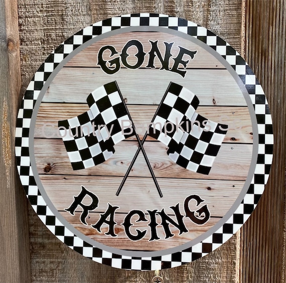 Gone Racing Sign Wreath Sign Wreath Attachment Wreath Supplies - Etsy