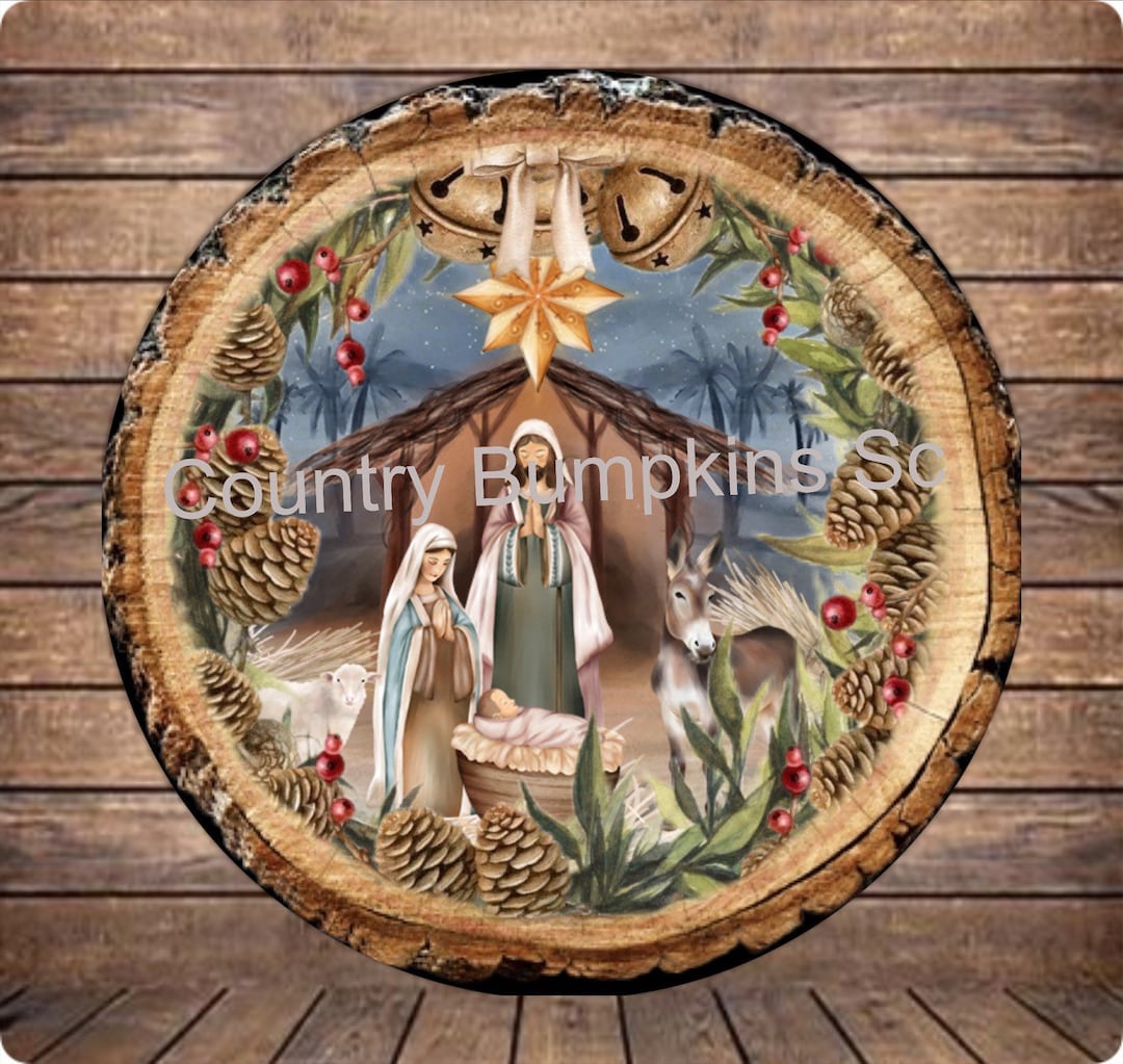 Manger Sign Farmhouse Decor Wreath Sign Wreath Attachment Wreath ...