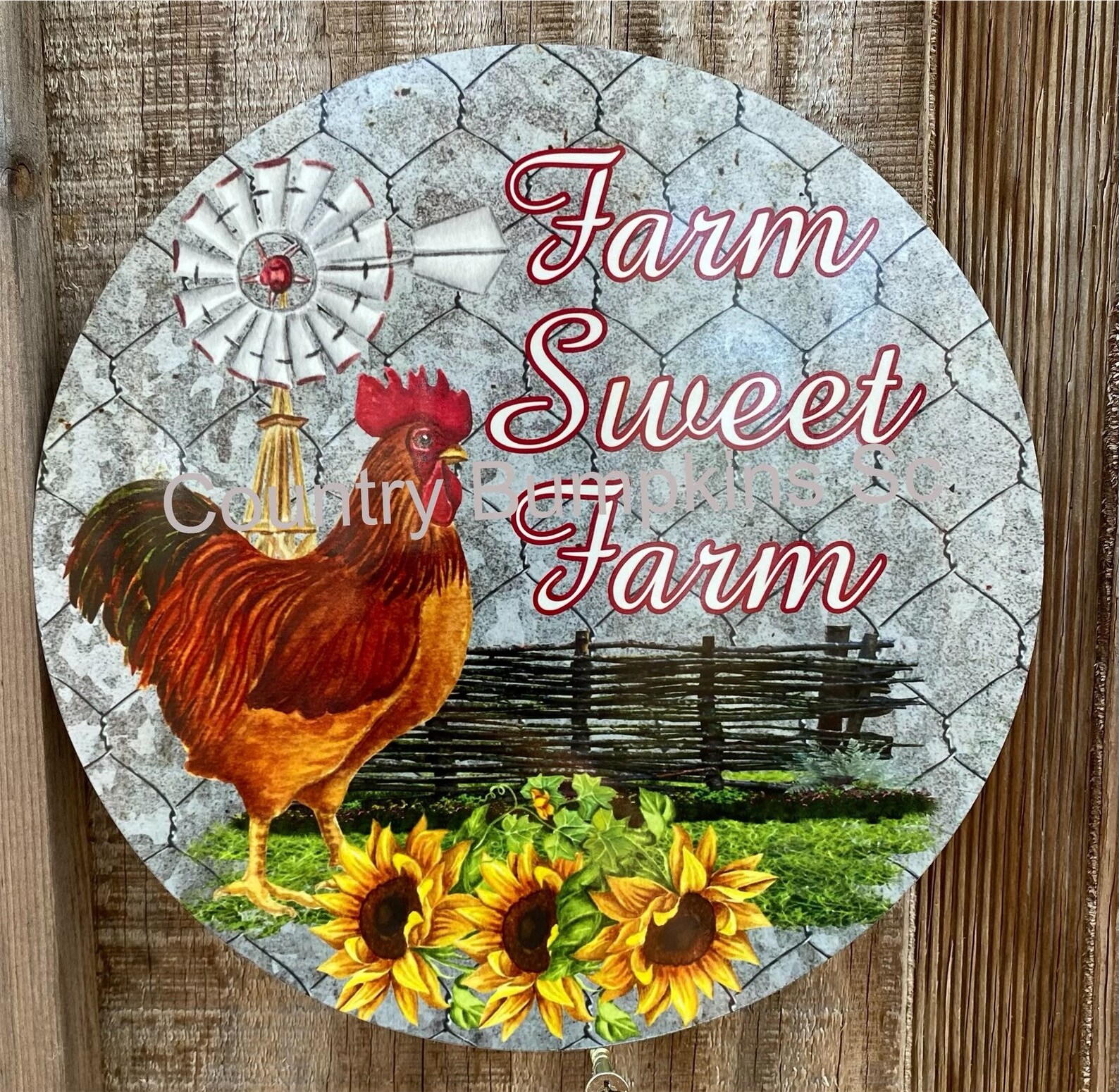 Farm Sweet Farm Sign Farmhouse Decor Wreath Sign Wreath Attachment ...