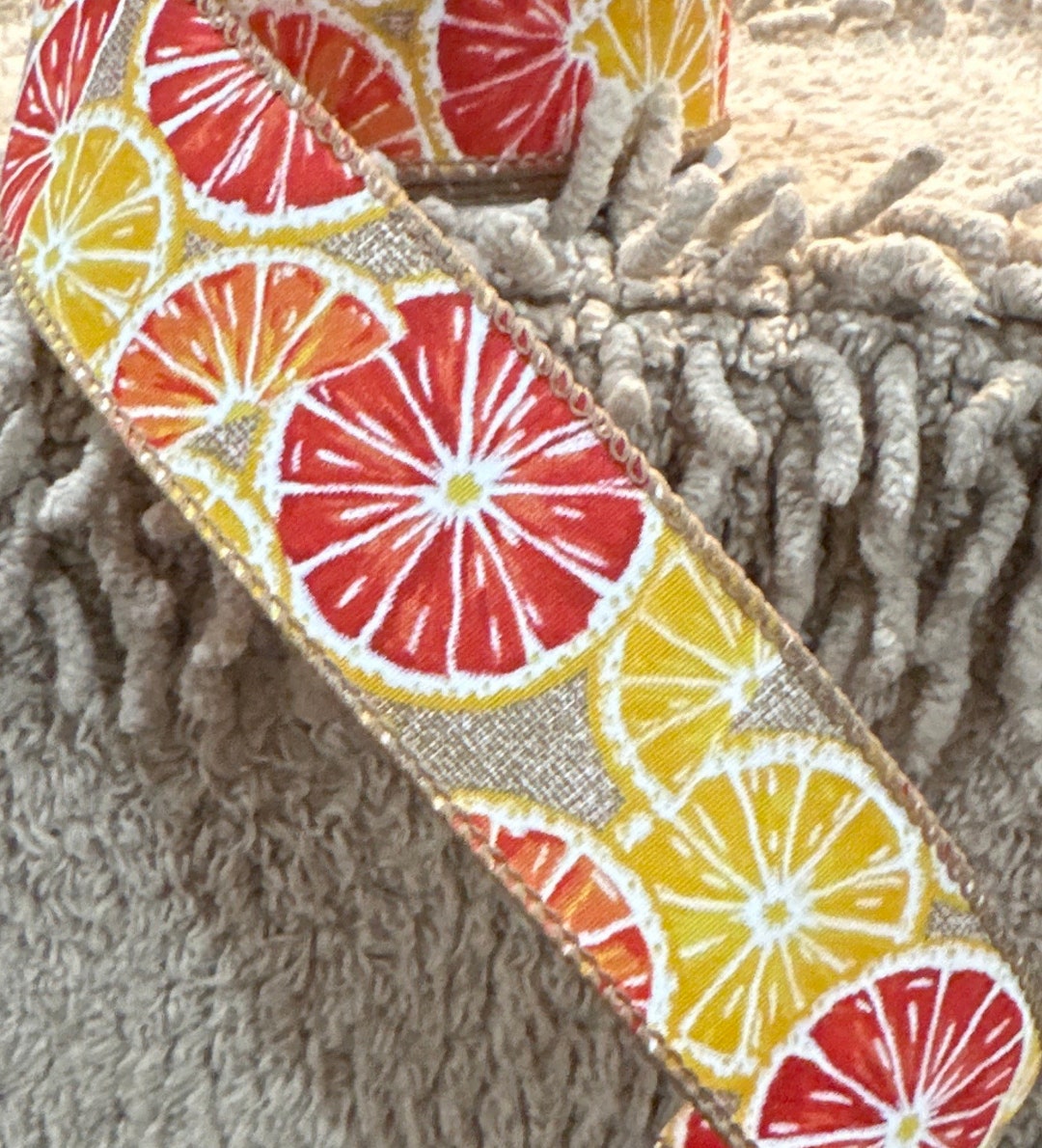 Lemon Ribbon Summer Ribbon Wreath Ribbon Wreath Supplies Craft Ribbon ...