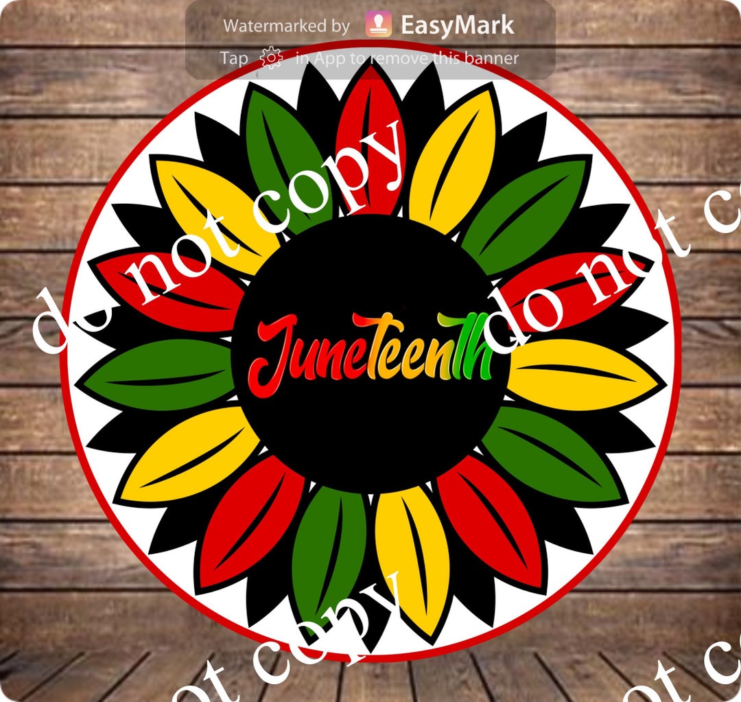 Juneteenth Sunflower Sign Wreath Sign Wreath Attachment Wreath Supplies ...