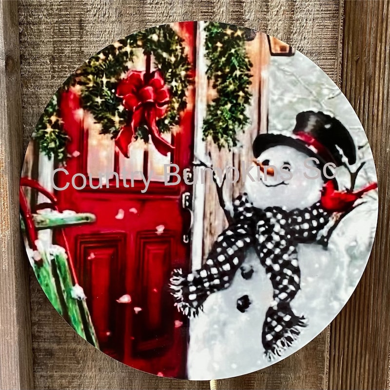 Snowman Face Wreath - Etsy