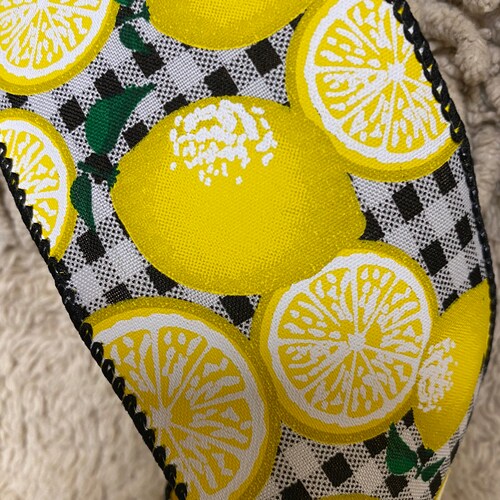 Lemon Ribbon Summer Ribbon Wreath Ribbon Wreath Supplies Craft - Etsy
