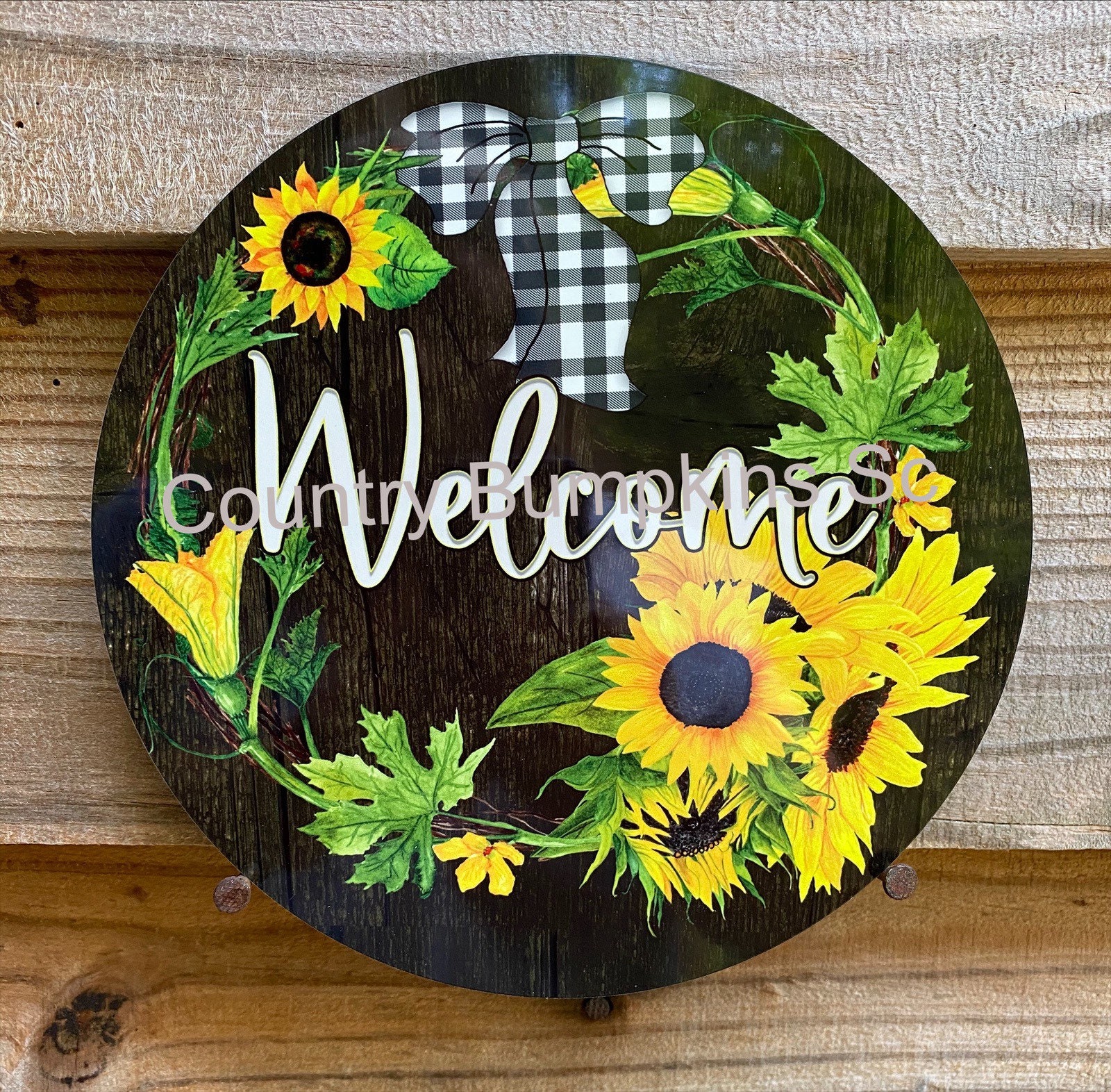 Welcome Sign With Sunflower Farmhouse Decor Wreath Sign Wreath - Etsy