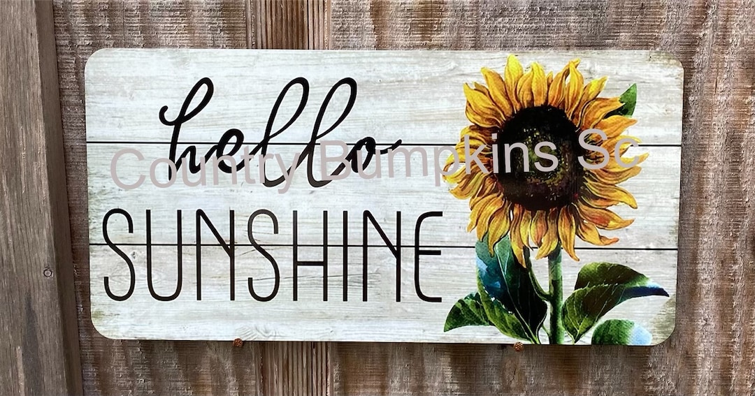 Hello Sunshine Sign Decor Wreath Sign Wreath Attachment Wreath Supplies ...