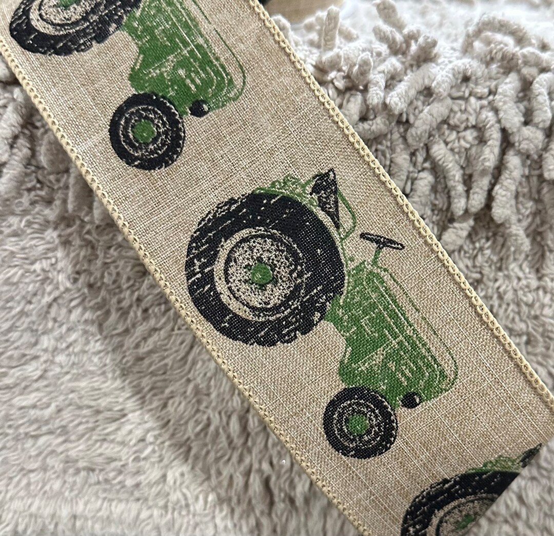 Tractor Ribbon Farmhouse Ribbon Farmhouse Decor Wreath Supplies Craft ...
