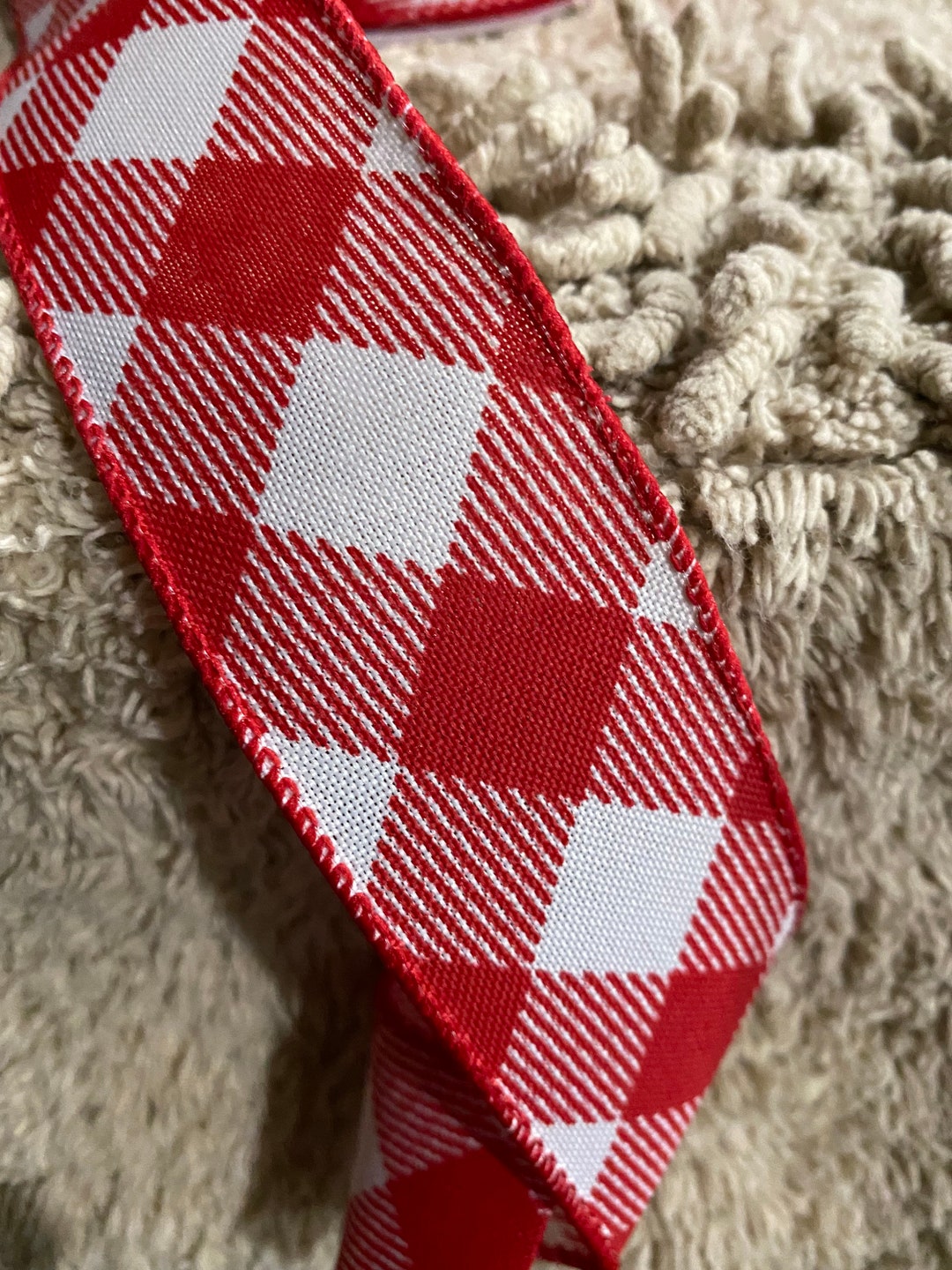 Spring Ribbon Plaid Ribbon Summer Ribbon Wreath Ribbon Wreath Supplies ...