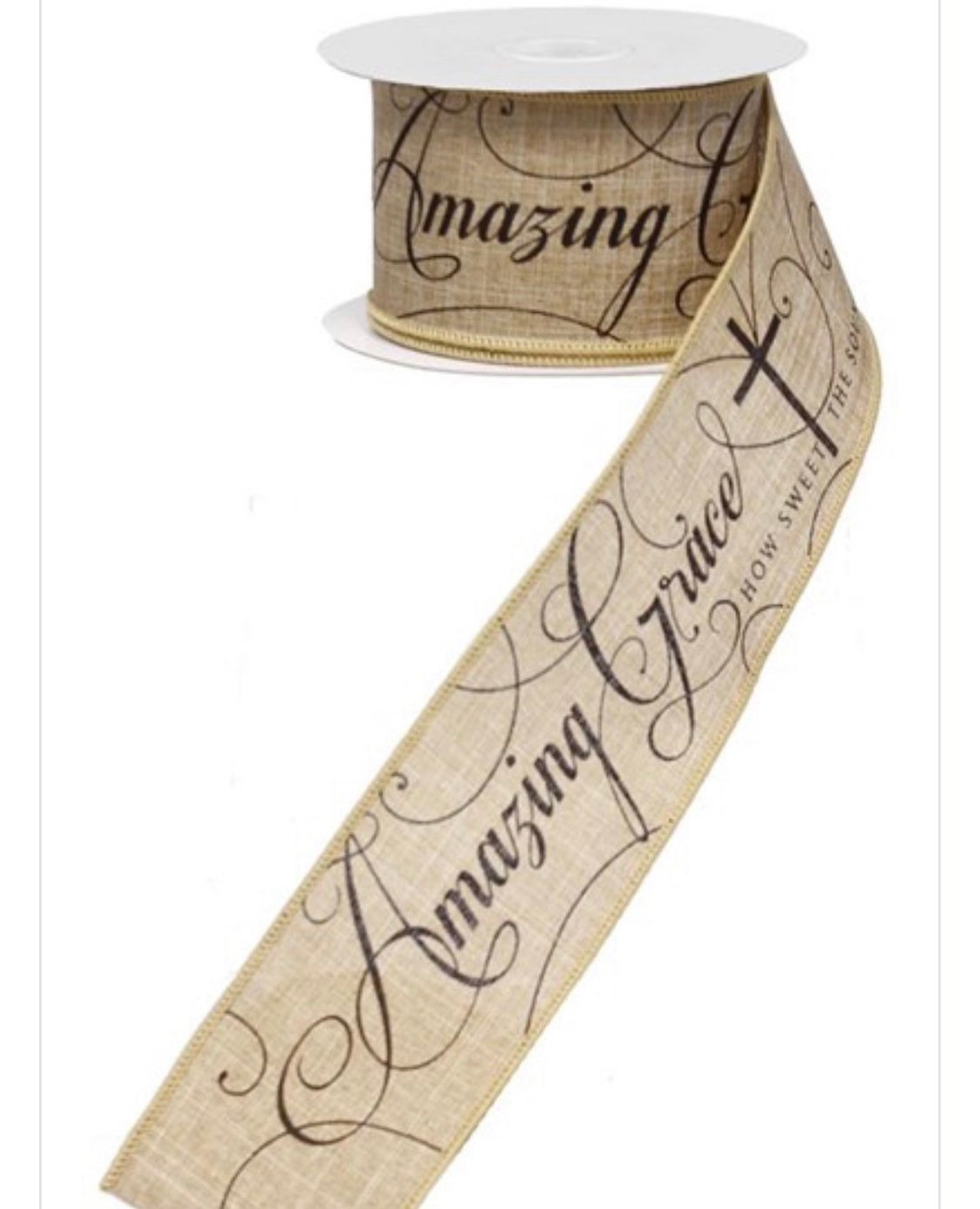 Religious Ribbon Amazing Grace Wreath Supplies Craft Supplies - Etsy