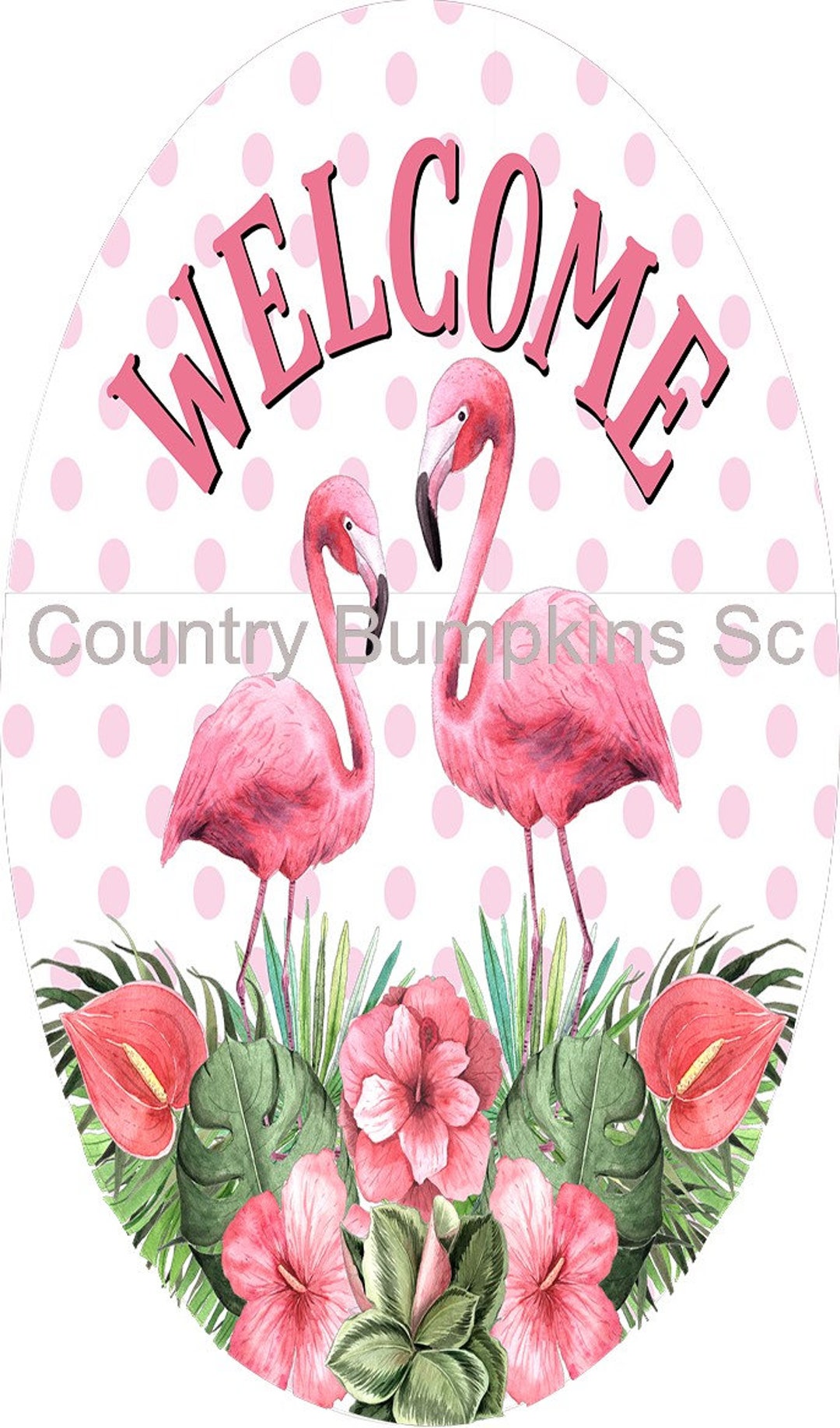 Welcome Flamingo Sign Decor Wreath Sign Wreath Attachment Wreath ...