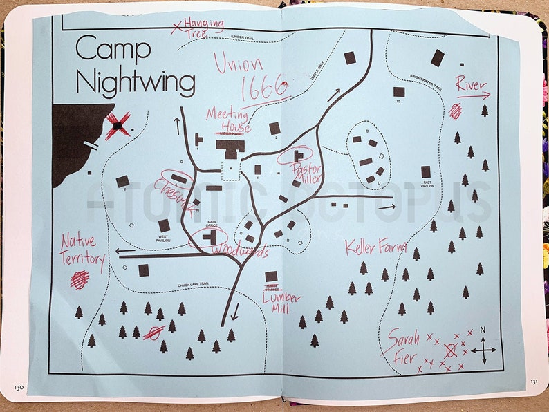 Camp Nightwing Replica Map Fear Street Trilogy - Etsy