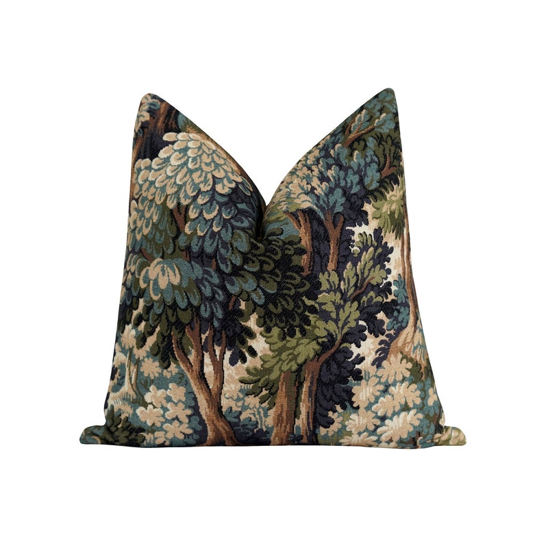 Tapestry Trees Pillow - Etsy