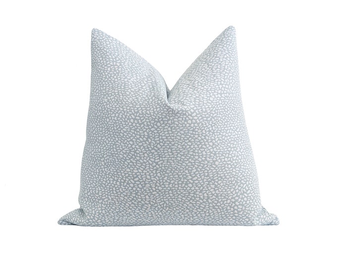 Double Sided Jacquard Pillow Cover Modern Ice Blue Pillow - Etsy