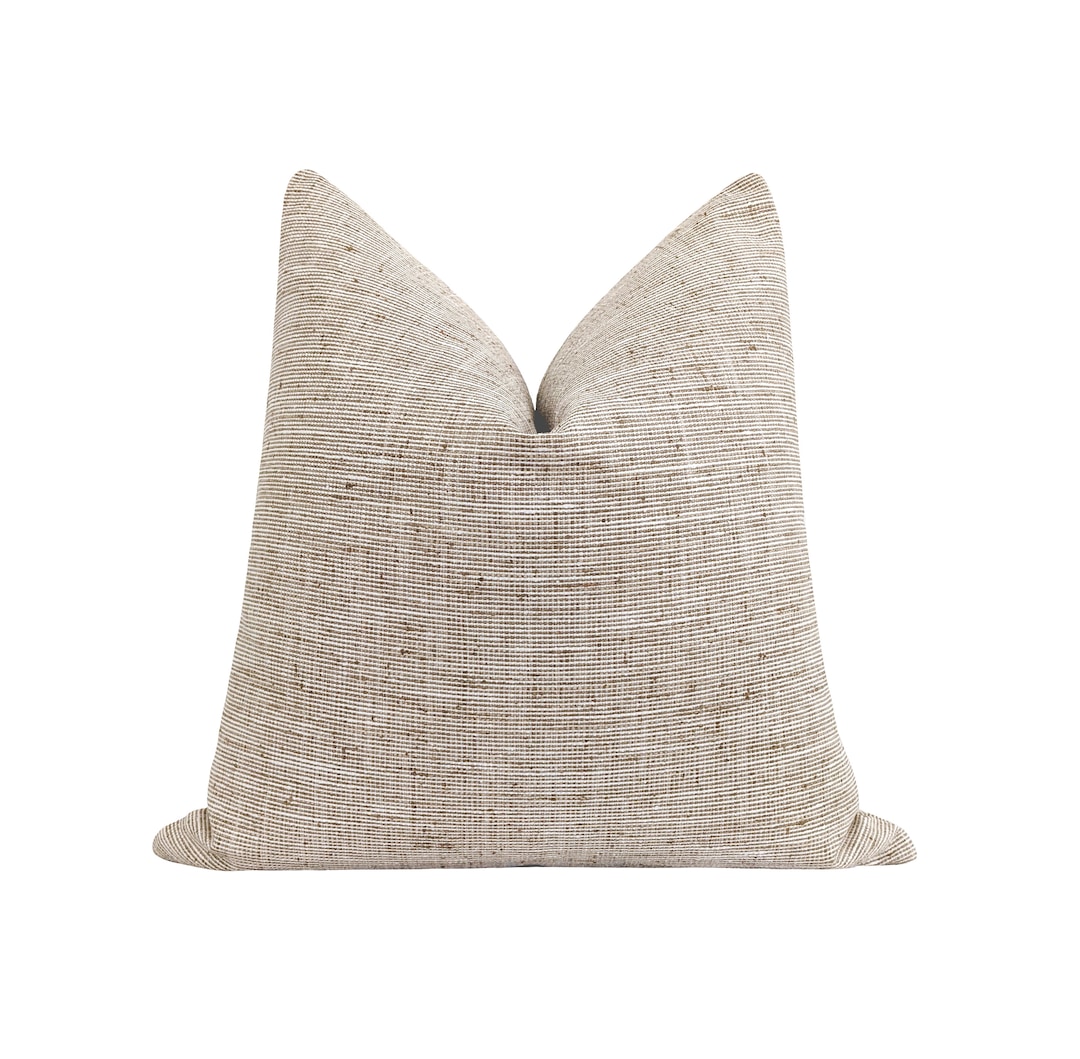 Tweed Textured Pillow Cover, Double Sided Modern Farmhouse Pillow Cover ...