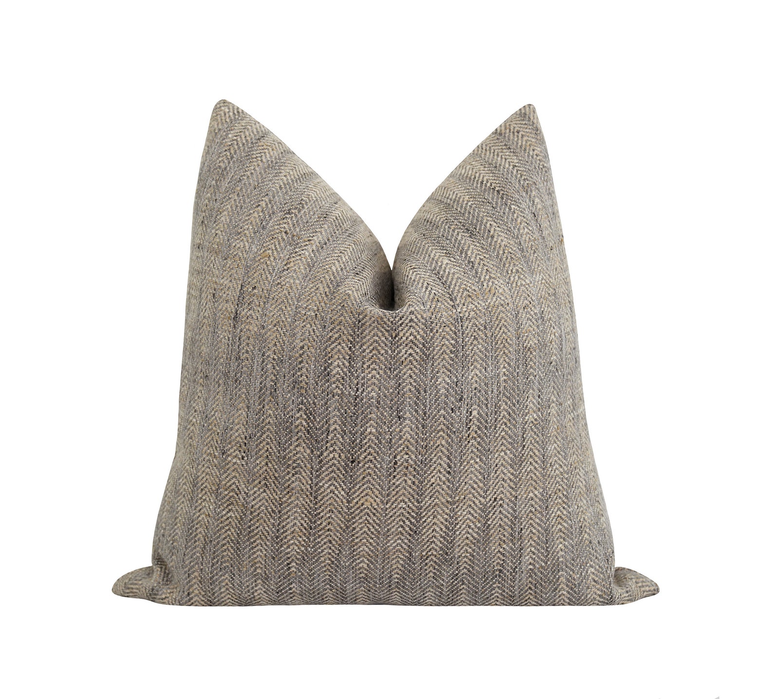 Modern Chevron Stripe Pillow Cover in Sparrow Sparrow Woven - Etsy