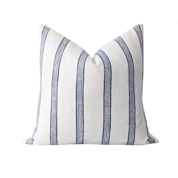 Blue Stripe Pillow - Etsy