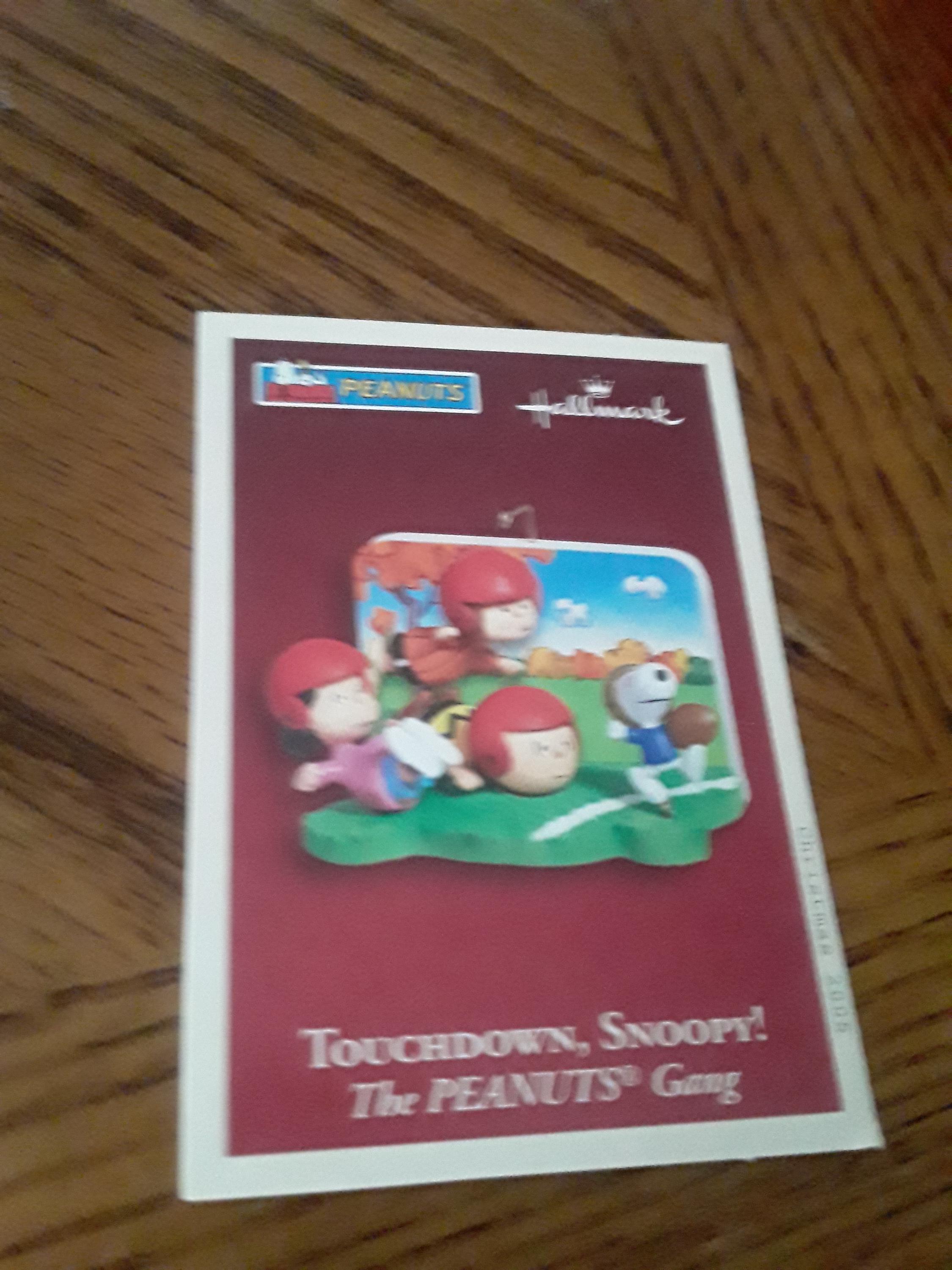 2005 Hallmark Peanuts Gang Touchdown Snoopy Ornament - Etsy