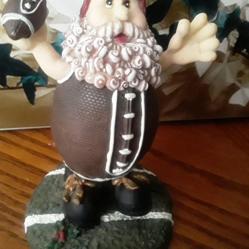 Football Santa Figurine - Etsy