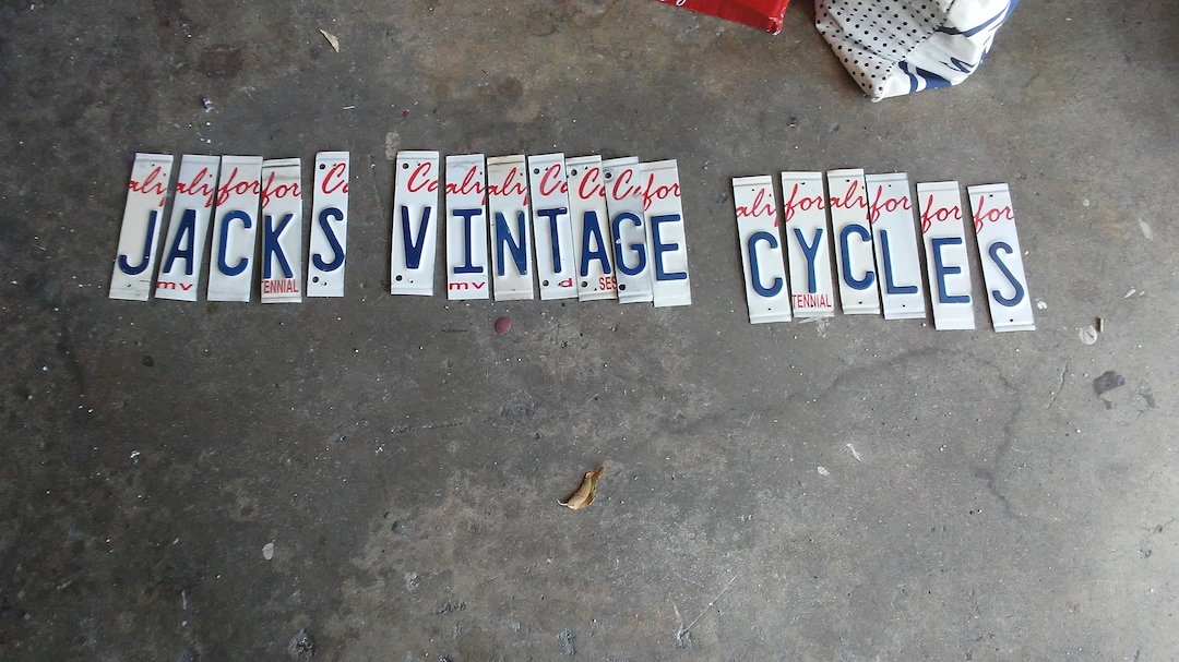 License Plate Letter and Numbers - Etsy